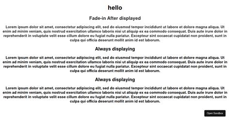 Scroll Fade In Fragment With React Codesandbox