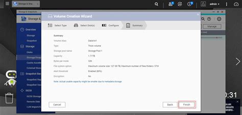 Network Attached Storage Create Volume IT Bolt
