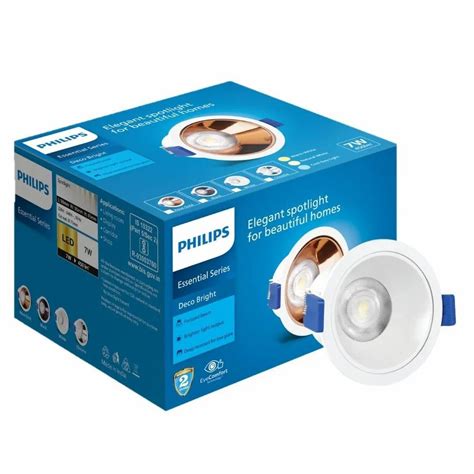 Philips 7w White Deco Bright Reflector Led Ceiling Cob Warm White At