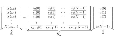 Matrix Formulation Of The DFT