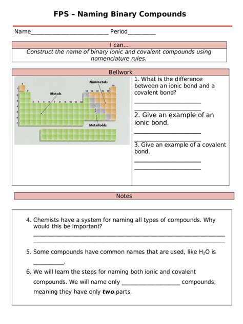What Are The Rules For Naming Ionic And Covalent Doc Template PdfFiller