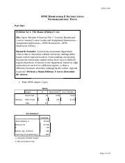 HW8 JulieJohnson PSYC355 Docx PSYC 355 SPSS HOMEWORK 8 INSTRUCTIONS NONPARAMETRIC TESTS Part