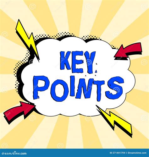 Writing Displaying Text Key Points Word For Most Important Piece Of Information That Is Said Or