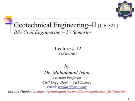 Geotechnical Engineering Ii Lec 15 And 16 Schmertmann Method Ppsx