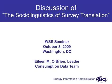 Ppt Discussion Of “ The Sociolinguistics Of Survey Translation” Powerpoint Presentation Id