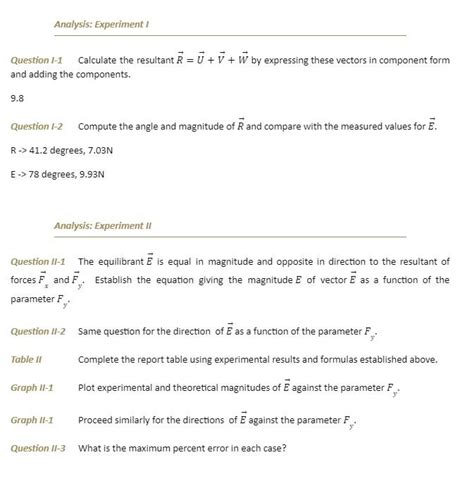 Solved LAB VECTORS Overview This Lab Uses Forces As A Chegg