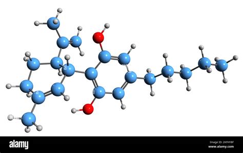 3d Image Of Cannabidiol Skeletal Formula Molecular Chemical Structure Of Phytocannabinoid