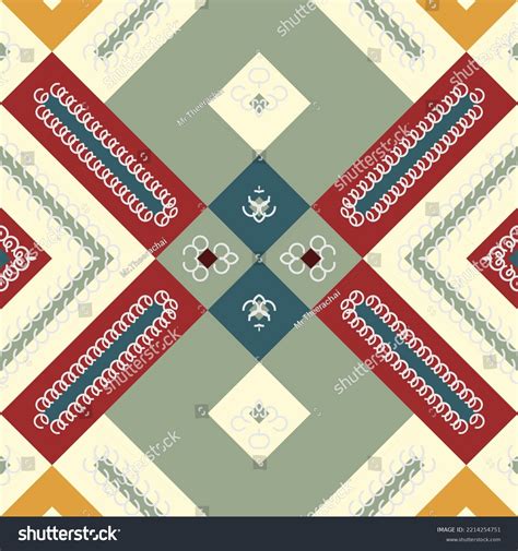 Indian Ethnic Design Pattern Traditional Patterned Stock Vector Royalty Free 2214254751
