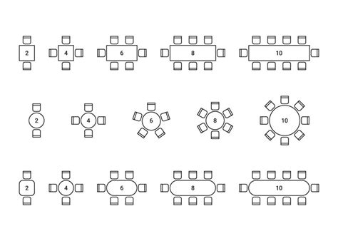 Table And Chairs Top View Vector Art Icons And Graphics For Free Download