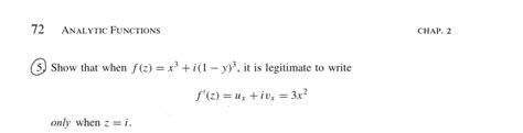 solved find solution for complex analysis problem from