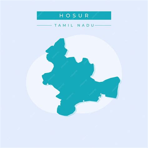 Premium Vector Vector Map Of Hosur Illustration