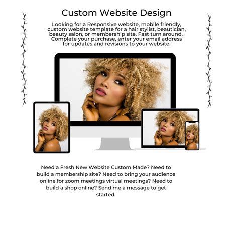 Custom Website Templates Responsive Beauty Salon Blog Kitchenware Photographer Fashion