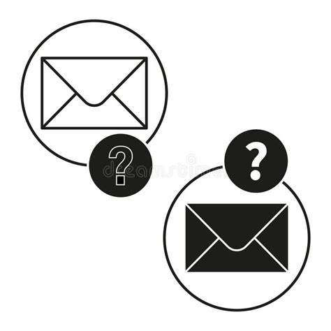 Envelope Icon Question Mark Symbol Email Inquiry Vector Communication Issue Stock