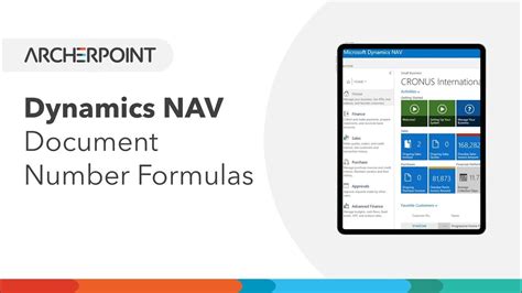 Microsoft Dynamics Nav Document Number Formulas Youtube