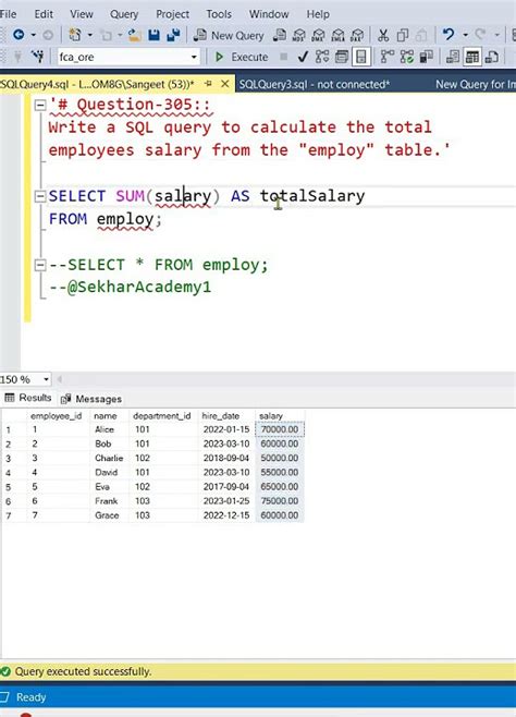 Sql Interview Question 305 Shorts Ytshorts Youtubeshorts Sql
