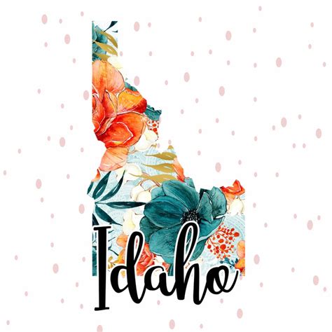 Idaho State Floral Png Idaho Clip Art Floral Png Sublimation Clipart