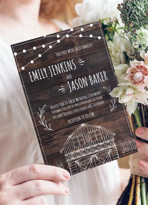 Rustic Wedding Invitations Get Printed Or Digital