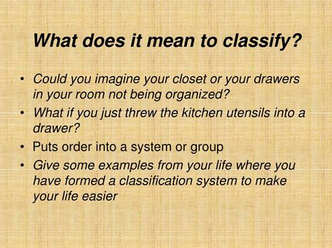 Ppt Let S Classify Powerpoint Presentation Free Download Id