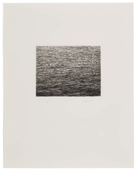 Vija Celmins B 1938 Drypoint Ocean Surface Second State Christies