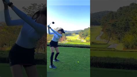 피니쉬때 두벅지가 촥~붙네요 ️ ️ ️ 예쁜 골프스윙tv Shorts Golf Golfswing Youtube