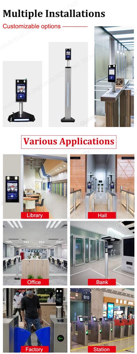 Facial Face Temperature Detector Recognition Door Access Control System