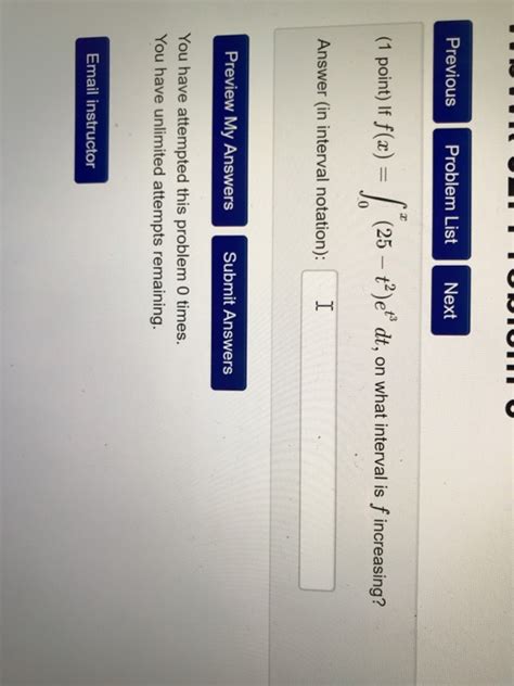 solved previous problem listnext 1 point if f x 25 te
