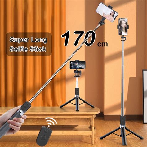 170cm Selfie Stick Tripod Mobile Phone Holder Monopod Bluetooth Remote