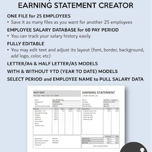 Salary Slip Generator Pay Slip Creator With Daily Employee Database Custom Pay Period