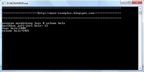 Luas Dan Volume Bola Program CPP