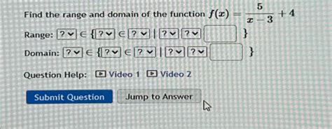 Solved Find The Range And Domain Of The Function