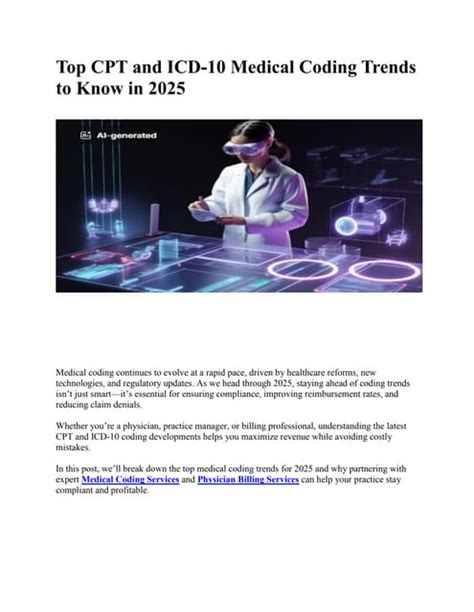 Top Cpt And Icd 10 Medical Coding Trends To Know In 2025 Pdf