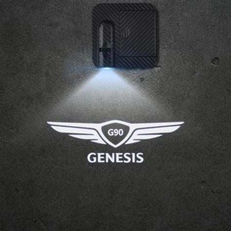 차량용 문짝 웰컴 라이트 레이저 프로젝터 로고 무선 감지 액세서리 제네시스 G70 G80 G90 Gv70 Gv80 Gv60 용 1 개 2 개