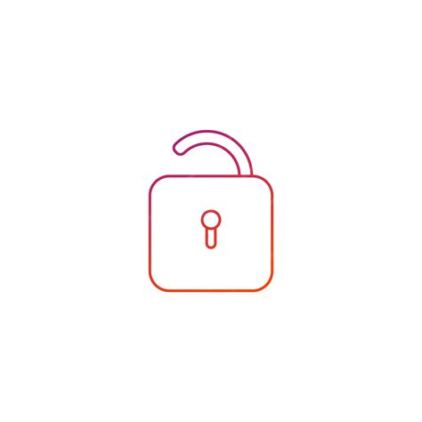 Premium Vector Gradient Unlock Line Icon Vector Linear Illustration Of Open Padlock