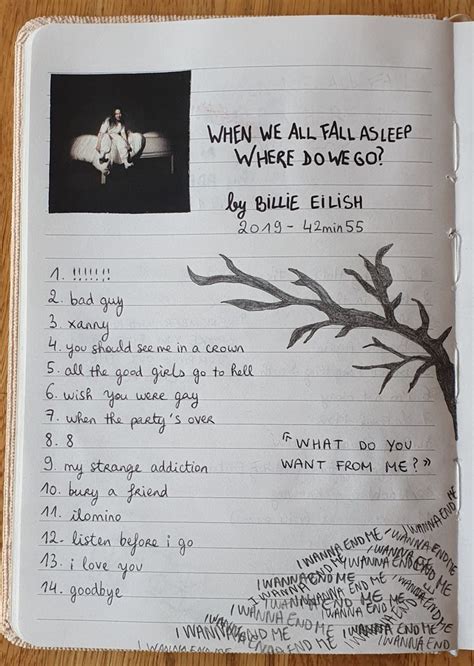 Billie Eilish Notebook Aesthetic