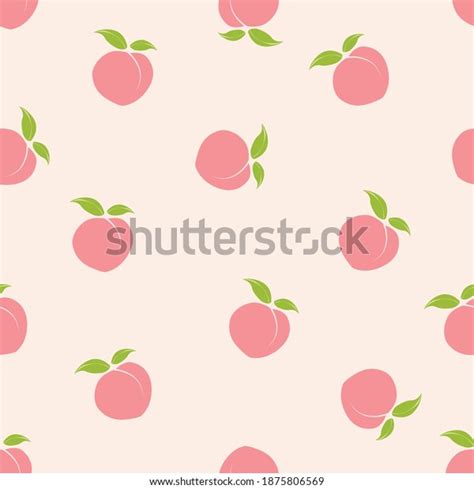 Peach Vector Seamless Pattern Cute Colorful Stock Vector Royalty Free Shutterstock