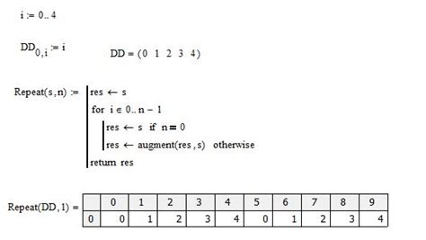 Solved Repeat Matrixvector In Mathcad Ptc Community