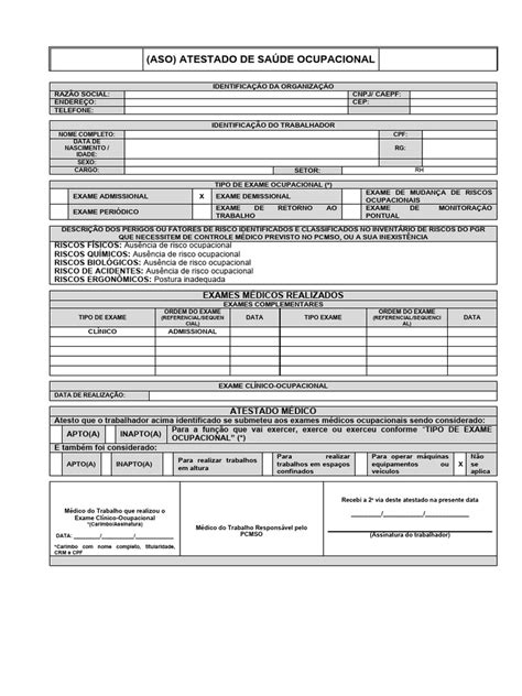 Modelo Aso Recepcionista Pdf