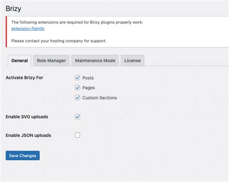 Php Error After Brizy Pro Error Extension Fileinfo Brizy Help Center