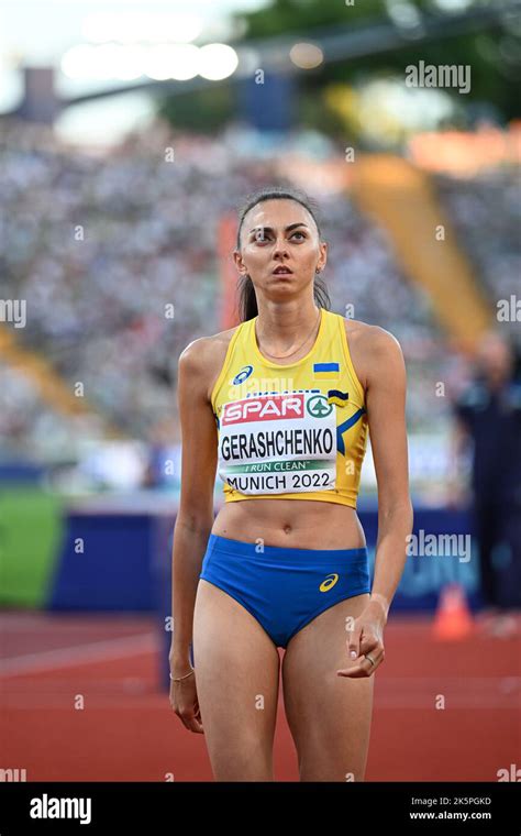 Iryna Gerashchenko Participating In The High Jump Of The European