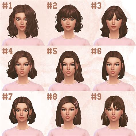 Cc Maxis Match Hairstyles Bobs 123456789 Creators Clumsyalienn Twisted Cat