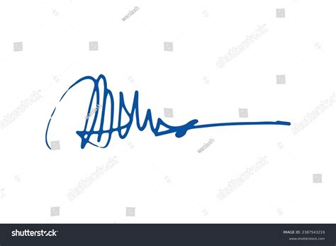 Signature Vector Hand Drawn Autograph Written Stock Vector Royalty Free 2387543219 Shutterstock