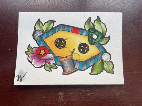 Coraline Button Box Design I Had Lots Of Fun With Always Seeking Cc To See How I Can Improve