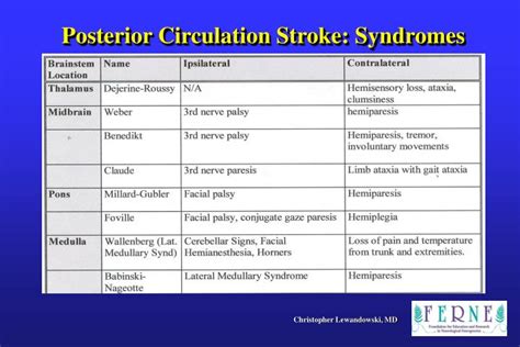 Ppt Posterior Circulation Stroke Powerpoint Presentation Id822160