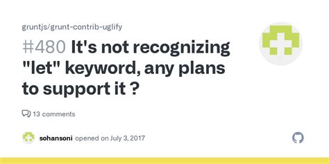 Its Not Recognizing Let Keyword Any Plans To Support It · Issue