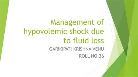 513375602 Management Of Hypovolemic Shock Final Pptpptx