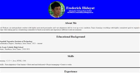 tugas 01 pemrograman web membuat cv