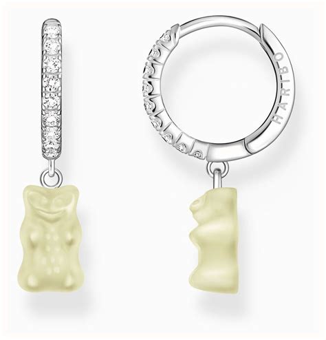 Thomas Sabo X Haribo White Goldbear White Zirconia Hoop Earring