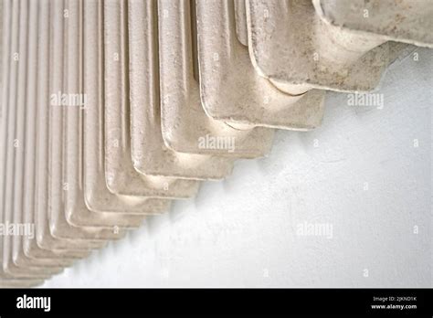 Vintage White Massive Central Heating Radiator Battery Industry