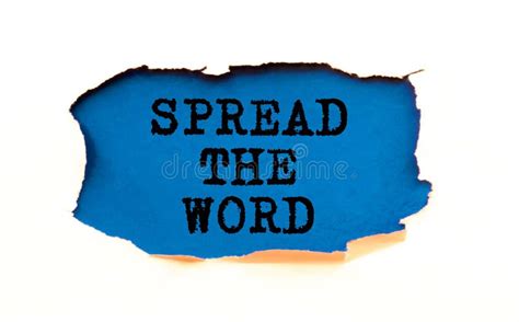 Blank Notepad With Text Spread The Word On Wooden Surface Stock Image
