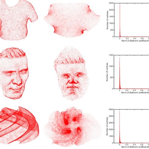 Examples Of Free Boundary Conformal Parameterizations Of Point Clouds
